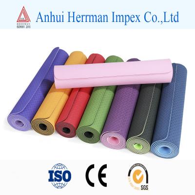 Cina Stuoia su ordinazione amichevole di yoga del materiale del TPE di doppio strato di Eco in vendita