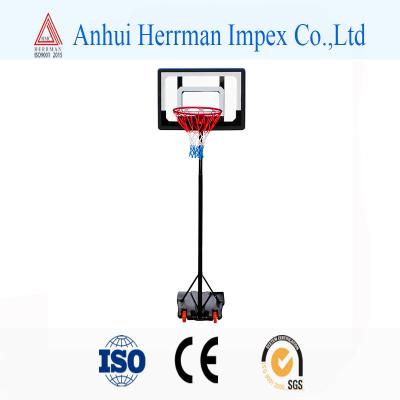 Cina Cerchio di pallacanestro portatile regolabile per l'acciaio Palo della struttura del PE del piano di sostegno del PC dei bambini in vendita