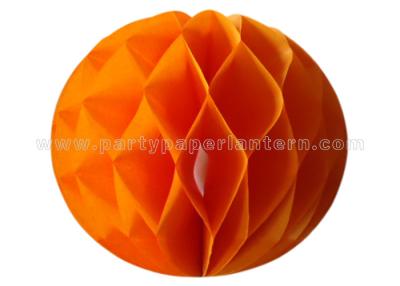 Chine Boules bleues oranges de nid d'abeilles de papier de soie de soie, décorations de mariage de nid d'abeilles à vendre