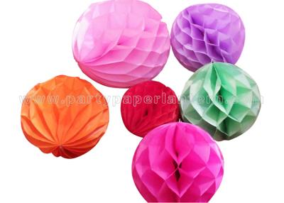 Chine Boules de papier de couleur de décorations rondes simples de nid d'abeilles pour la partie, décoration à la maison à vendre