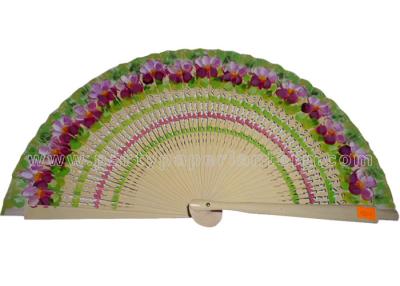 Cina Fan di legno tenuto in mano di progettazione dipinta a mano estetica per le celebrazioni di compleanno in vendita