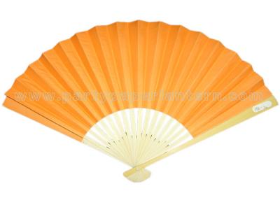 Cina Il singolo colore ha stampato i fan carta arancio/blu dei ventagli di carta di bambù, in vendita