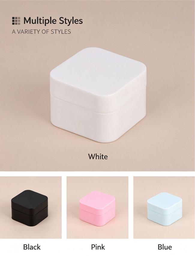Close-up details of PP cosmetic jar, pull tab sealing gasket design