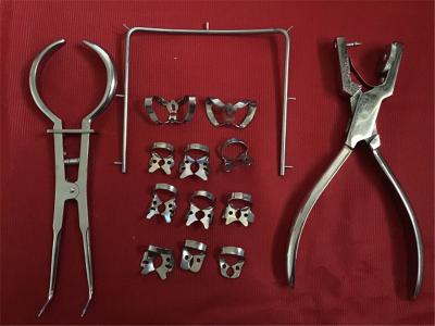 Cina Corredo di gomma dentario della diga di igiene di base 13pcs di acciaio inossidabile in vendita