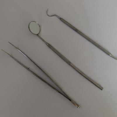Cina Gancio orale di cura di Kit Teeth Hygiene Explorer Probe dello strumento di igiene dentale di 3 strumenti degli insiemi in vendita