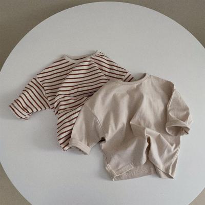 Cina T lungo della manica di Crewneck del cotone organico in vendita