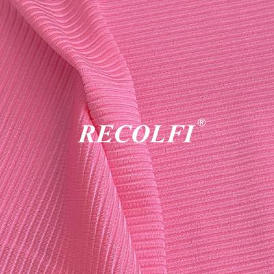 中国 ピンクのActivewearのニットの生地210GSM Ecoの友好的な肋骨のヨガの摩耗の偶然のレギング 販売のため