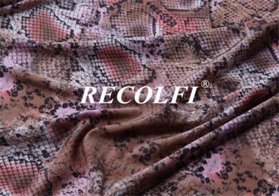 China El Activewear estándar reciclado global acolchó jersey del hilado de la tela del punto el solo en venta