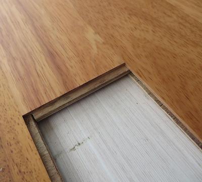 China 2 Layers Doussie Engineered Wood Flooring, natural lacquer, square edge for sale