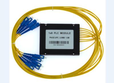 China ABS PLC Fiber Optic Splitter 1X8 High Channel Low PDL For CATV Systems for sale