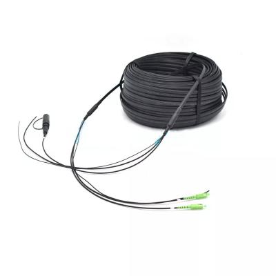中国 SST Toneable Flat Drop Cable Optitap Hardened 2 Core SC/APC G657A1 PE 販売のため