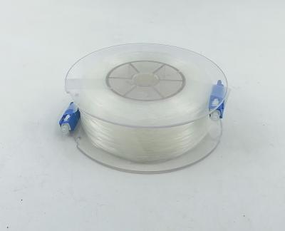 SC/UPC-SC/UPC Invisible Transparent Optical Fiber Cable, OS2 Singlemode G657B3, Nylon Jacket 10M