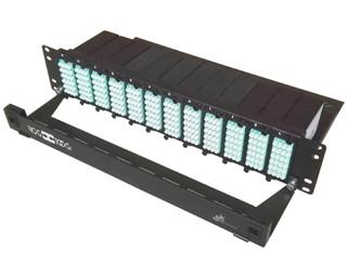 China 12 Separate Modules MPO MTP Patch Cord Distribution Panel Box 19" 2U Rack Mount for sale