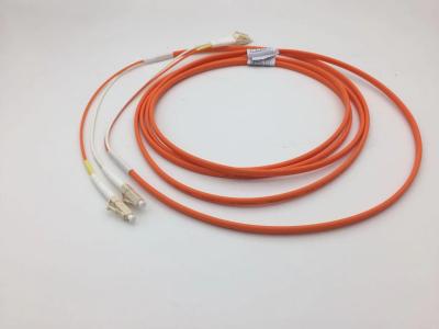 덮는 Ruggedized 편평한 쌍둥이 이중 광섬유 헝겊 조각 케이블 LC-LC 다중 상태 LSZH 재킷