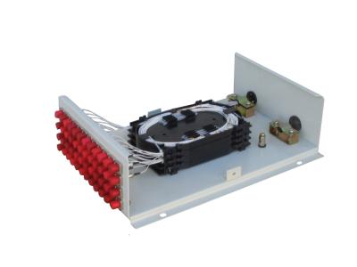 China 12 24 48 port Fiber Optic Termination Box FC SC ST connectors metal compact size for sale
