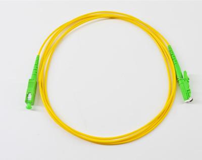 중국 PVC/LSZH 재킷 섬유 광학적인 접속 코드 E2000 APC/UPC OS2 9/125um 심플렉스 2.0/3.0mm 판매용