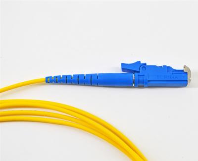 중국 PVC/LSZH 재킷 섬유 광학적인 접속 코드 E2000 APC/UPC OS2 9/125um 심플렉스 2.0/3.0mm 판매용