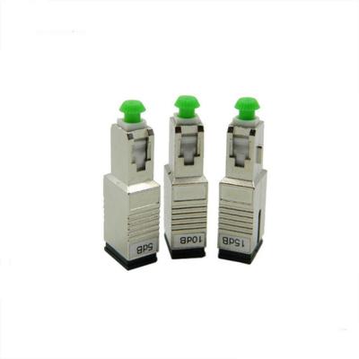 China SC/APC Singlemode Fixed Fiber Optic Attenuator, Male-Female, with precise attenuation values of 5dB/10dB/15dB for sale