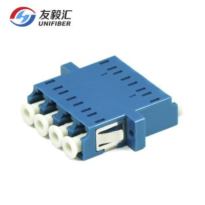 China CATV LC/UPC To LC/UPC Quad Fiber Optic Adaptor Bronze Sleeve for sale