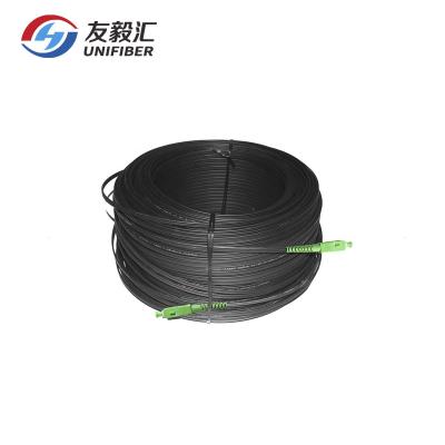 중국 SC APC에 전 연결되는 Ftth 하락 케이블 LSZH 150m G657A2 SC APC 판매용