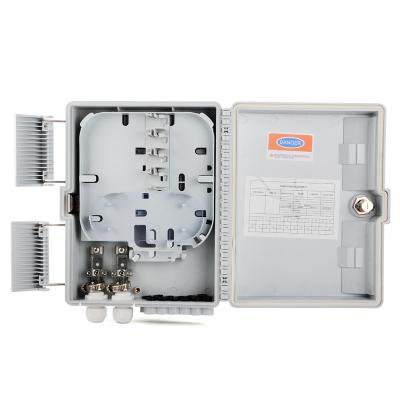 China 16/24 core outdoor ftth optical terminal box loaded with 1x16 PLC splitter for sale
