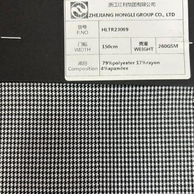 China Polyester Rayon Spandex Bird Check Yarn-Dyed Fabric for Garment for sale