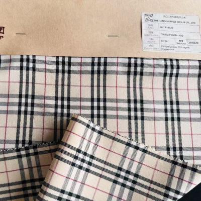 China Polyester/Rayon/Spandex Twill Yarn Dyed Check Fabric for Women for sale