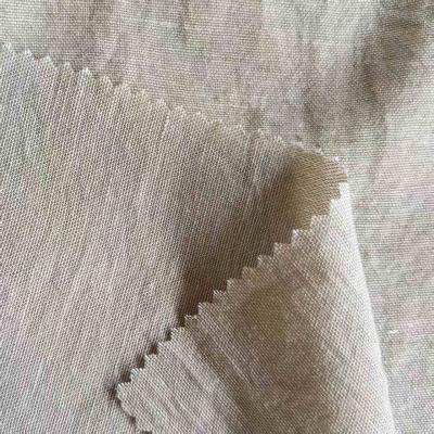 China 100% Polyester Fabric Plain Weaving Solid Dyeing - Imitate Linen Hand Feel for sale