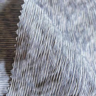 China 100% Polyester Slub Fabric - Smooth and Stiff Hand Feel for sale