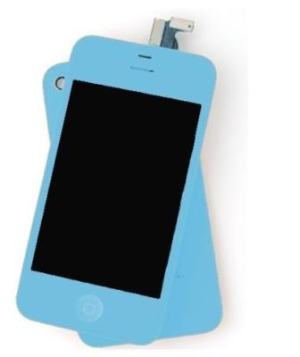 China Het hoge Scherm van Definitieiphone LCD voor Iphone 4S LCD met Lichtblauwe Becijferaar Te koop