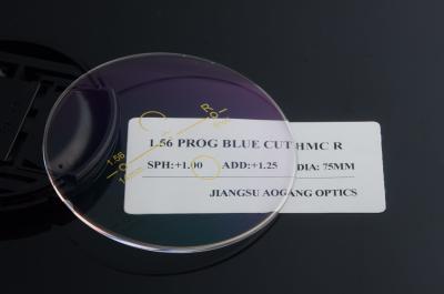 China 1,56 lentes multifocales progresivas de la alta transmisión del índice para los vidrios azules antis de Ray en venta