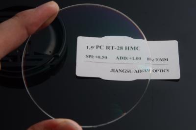 China Capa anti acabada 1,59 de la reflexión de las lentes de la lente del policarbonato del top redondo en venta