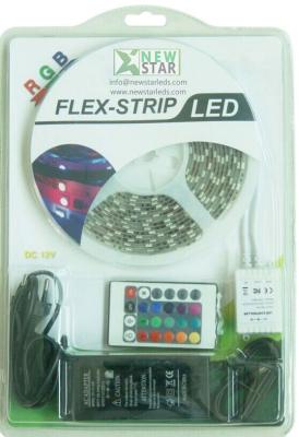 China La tira llevada con el telecontrol 24key y la fuente de alimentación, ampolla del RGB llevó la tira, equipo de la tira de DC12V LED en venta