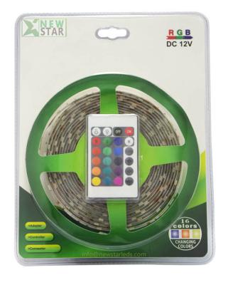 China El equipo llevado RGB de la tira del telecontrol del IR, ampolla de 5050 smd llevó la tira, equipo de la tira de DC12V LED en venta