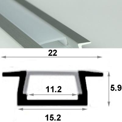 China perfil de aluminio 3528 del PWB de la anchura de 8-10m m canal del Al de la forma de la luz de tira 5050 5630 U en venta