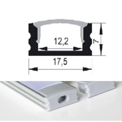 China canal del Al de la forma de la tira U del PWB de la anchura de 12m m para el accesorio del aluminio de la luz de tira 3528 5050 5630 en venta
