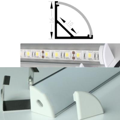 China la superficie de aluminio del perfil de la forma de V accesoria de la tira del PWB LED de 10m m montó el canal del Al para el uso interior en venta