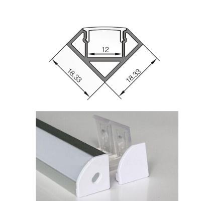China La superficie de la forma de V montó el accesorio de aluminio del canal usado para PWB las luces de tiras llevadas de SMD 3528, 2835 de 12m m, 5050 y 5630 en venta