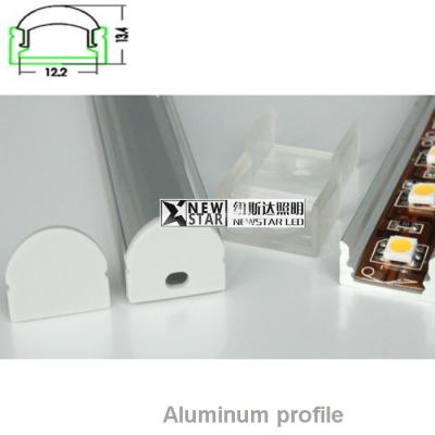 China la superficie de aluminio del perfil montó el accesorio de la forma de U usado para las tiras llevadas PWB 3528, 2835, 5050 y 5630smd de la anchura de 12m m en venta