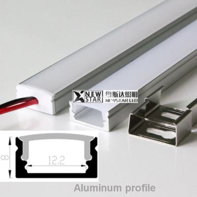 China la superficie de aluminio del perfil montó el accesorio de la forma de U usado para las tiras llevadas PWB 3528, 2835, 5050 y 5630smd de la anchura de 12m m en venta