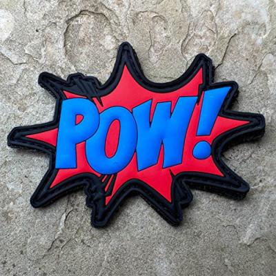 Cina Comic Bubbles Morale Pvc Patch Personalizzazione Velcro Backing in vendita