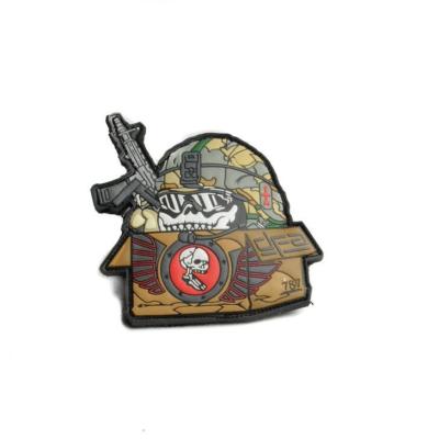Cina DFA Box Warrior 4mm Spessore Morale Patch PVC impermeabile in vendita