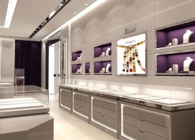 China Zeitgenössische Graufarben Schmuck Display Cases Vollmontage Struktur zu verkaufen