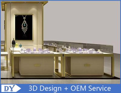 Cina OEM Custom Luxury Glass Jewelry Showcase Con Led in vendita