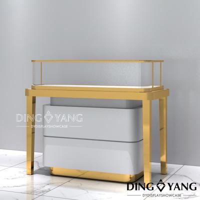 Cina Elettroplata d'oro 1300X600X950MM Vitrine per gioielli in vendita