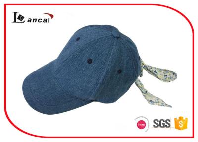 Cina Testa Circ dei cappelli 52cm dei berretti da baseball del denim delle ragazze con il legame stampato indietro in vendita