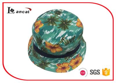 Cina Cappello per i bambini, cappuccio verde di misura adattabile del secchio stampato le Hawai del cotone del secchio in vendita