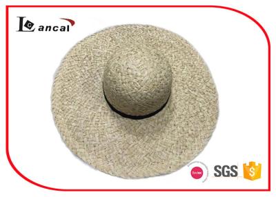Cina Cappello largamente Brimmed 100% del Trilby della paglia della fascia del nastro del cappello di paglia della rafia in vendita