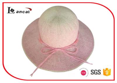 Cina Cappello di paglia largamente Brimmed della tintura della immersione, cappello floscio della paglia di carta di 100% per le signore in vendita