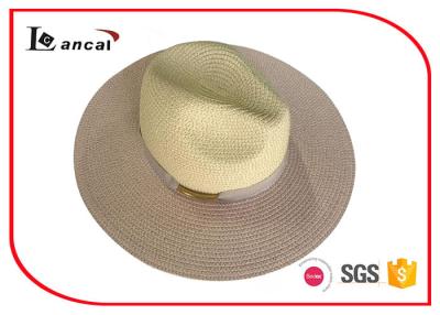 Cina Cappelli di Fedora della paglia di contrasto dei cappelli da cowboy della paglia delle donne riciclate in vendita